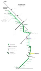 Green line Metro stations | Station Seekers